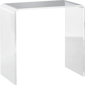 HOMCOM U-tvarovaný akrylový konferenční stolek, moderní stolek s hladkými hranami a zaoblenými rohy, 53,5x30,5x53,5 cm, průhledný | Aosom