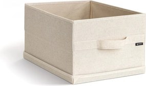 Béžový látkový úložný box s víkem 31x41x22 cm Soft Storage Medium – Bigso