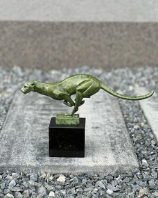 Bronzová socha soška - gepard/leopard