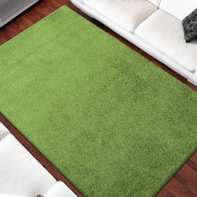 Zelený jednobarevný koberec shaggy do obývacího pokoje Šířka: 200 cm | Délka: 300 cm