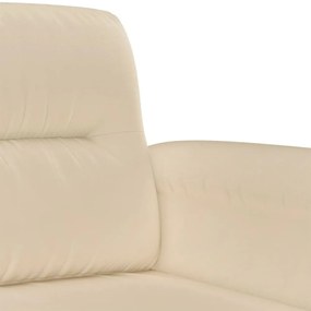 Petromila 2dílná sedací souprava s poduškami krémová mikrovlákno