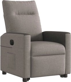 Elektrické zvedací polohovací křeslo taupe textil 3324071