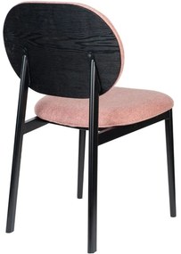 Růžová látková jídelní židle ZUIVER SPIKE