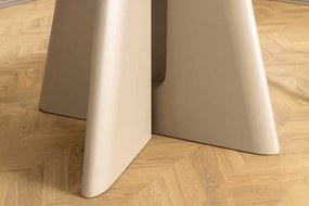 Kulatý jídelní stůl Yenibeth 120 cm šedo-béžový