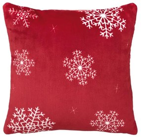 SCANquilt povlak DELI vločky červenobílá 45 x 45 cm