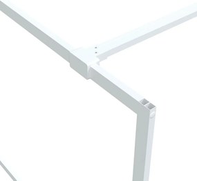 Sprchová zástěna walk-in bílá 140 x 195 cm čiré ESG sklo 152144