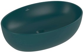 Villeroy & Boch Artis - Umyvadlo na desku 48x33 cm, bez přepadu, bez otvoru pro baterii, CeramicPlus, Teal 438848TE