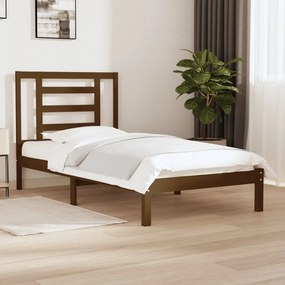 vidaXL Rám postele masivní borovice 90 x 190 cm Single [3104316] Barva: Černá