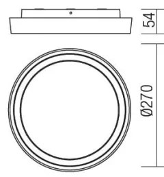 Redo 9180 - LED Venkovní stropní svítidlo BEZEL LED/25W/230V pr. 27 cm IP54 bílá