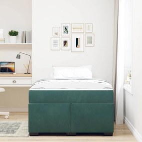 Rám postele s matrací Tmavě zelená 120 x 190 cm textil 3399281