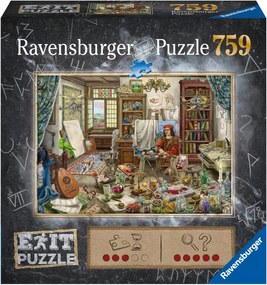Puzzle ravensburger 167821 exit puzzle: umělecké studio 759 dílků