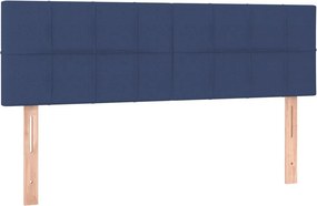 Box spring postel s matrací a LED modrá 140x200 cm textil 3133723