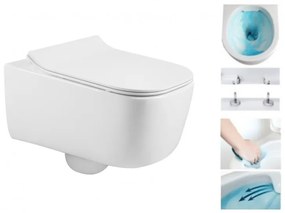 Závěsný WC set MEXEN STELLA 35 cm s prkénkem SLIM GRED bílý