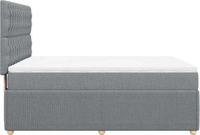 Box spring postel s matrací světle šedá 160 x 200 cm textil 3294414