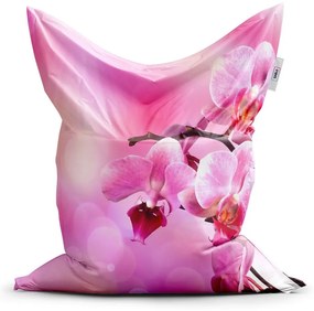 Sedací vak Classic květy orchideje - dětský, růžová