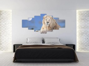 Obraz - Bílý lev (210x100 cm)