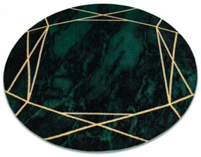 Koberec EMERALD exkluzivní 1022 kruh - glamour, marmur, geometrický zelený/zlatý