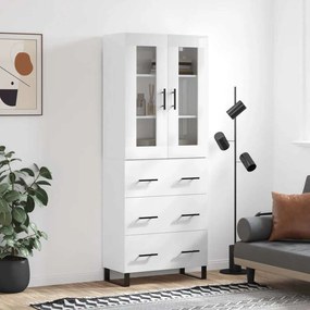 vidaXL Skříň highboard 69,5 x 34 x 180 cm kompozitní dřevo [3198428] Barva: Černá