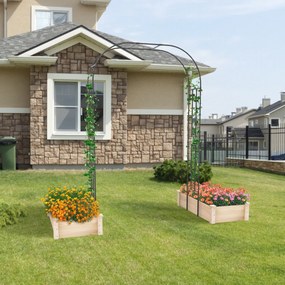 Costway Metal Rose Arch Trellis pro popínavé rostliny Vinný oblouk Velký