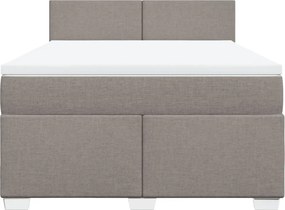 Box spring postel s matrací taupe 140x190 cm textil 3285880