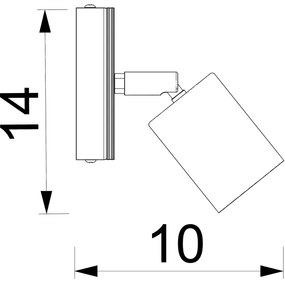 Nástěnné bodové svítidlo TULON 1xGU10/8W/230V bílá/dub