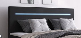 K&M postele Boxspring postel SEJOUR bez úložného prostoru s LED Velikost postele: 180 × 200 cm, Výběr matrace: Taštičková zónová matrace - měkká (70–…