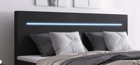 K&M postele Boxspring postel SEJOUR bez úložného prostoru s LED Velikost postele: 140 × 200 cm, Výběr matrace: Oboustranná pružinová matrace - středn…