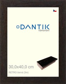 DANTIK rámeček 30x40 | RETRO černá (Plexi Čiré)