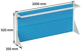 Dílenský montovaný pracovní stůl Enprag s nástavbou EN_2014_FP