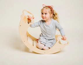 Montessori houpačka + skluzavka Sway Rainbow Natural/přírodní Toddler in Family