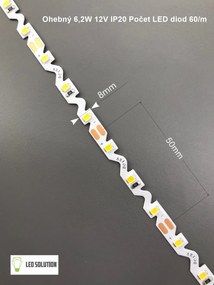 LED Solution Ohebný LED pásek 6,2W/m 12V bez krytí IP20 Barva světla: Teplá bílá 07804