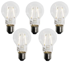 Sada 5 LED žárovek E27 A60 se senzorem soumraku 2,5W 250 lm 2200K