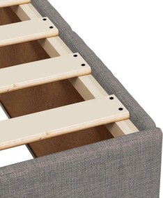 Rám postele bez matrace taupe 100 x 200 cm textil 3284815