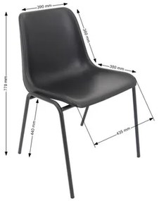 Konferenční židle Maxi černá Modrá