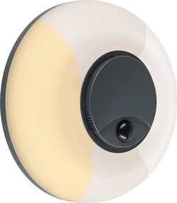 P 94956 LED venkovní nástěnné svítidlo Aureva pohybové čidlo IP65 kruhové 220mm 2200 - 4000K 20,5W 230V antracit/bílá polykarbonát - PAULMANN