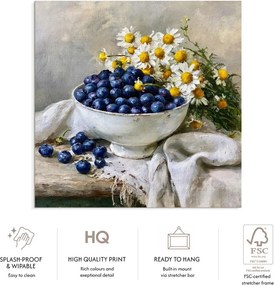 Tištěný obraz na plátně 32x32 cm Blueberry Bowl – Styler