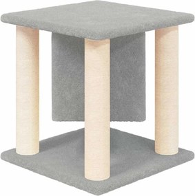 Škrabadlo pro kočky se sisalovými sloupky světle šedé 37 cm 171655