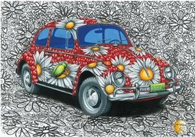 DINO Puzzle Malovaný VW Brouk / 500 dílků / od 10 let