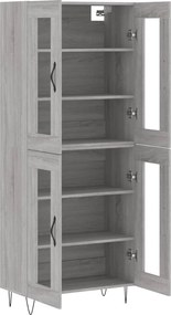 Skříň highboard šedá sonoma 69,5 x 34 x 180 cm kompozitní dřevo 3198311
