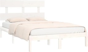 Rám postele bílý masivní dřevo 200 x 200 cm 3104694
