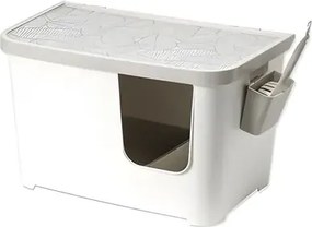 Moderna Casetta Camelia krémová / Toaleta pro kočky s krytem / 75,7 x