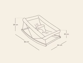 Nobodinoz Houpací lehátko Growing Green Camellia