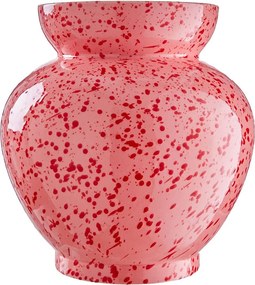 BOOGY SPLASH Váza 23 cm - červená/růžová