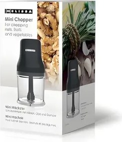 Melissa Mini sekáček potravin černý / Mini sekáček / 200 W / 0,5 l