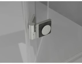Mexen Lunar T, sklápěcí sprchový kout levý 110 x 80 cm, 8mm čiré sklo, ocelový profil, 834T-110-080-97-00-L