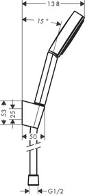 Hansgrohe Pulsify - Sprchový set 105 1jet se sprchovou hadicí 125 cm, bílá matná 24301700