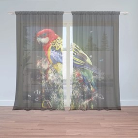 Sablio Záclony Barevný papoušek: 2ks 150x250cm