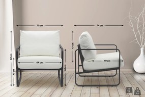 Relaxační křeslo Manea umělá kůže – bílá