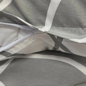 Povlečení bavlněné Merlot šedé 200x140cm+90x70cm TiaHome