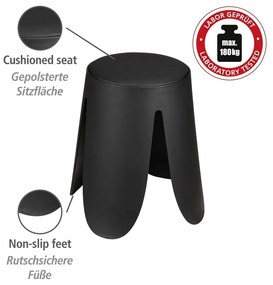 Černá plastová stolička Comiso – Wenko